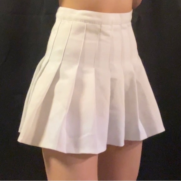 Skirts | Preppy White Pleated Skirt | Poshmark
